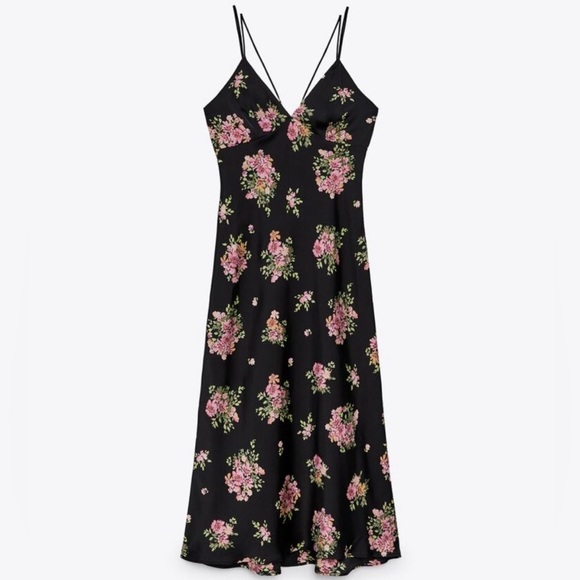 Zara | Dresses | Zara Floral Print Slip Dress | Poshmark